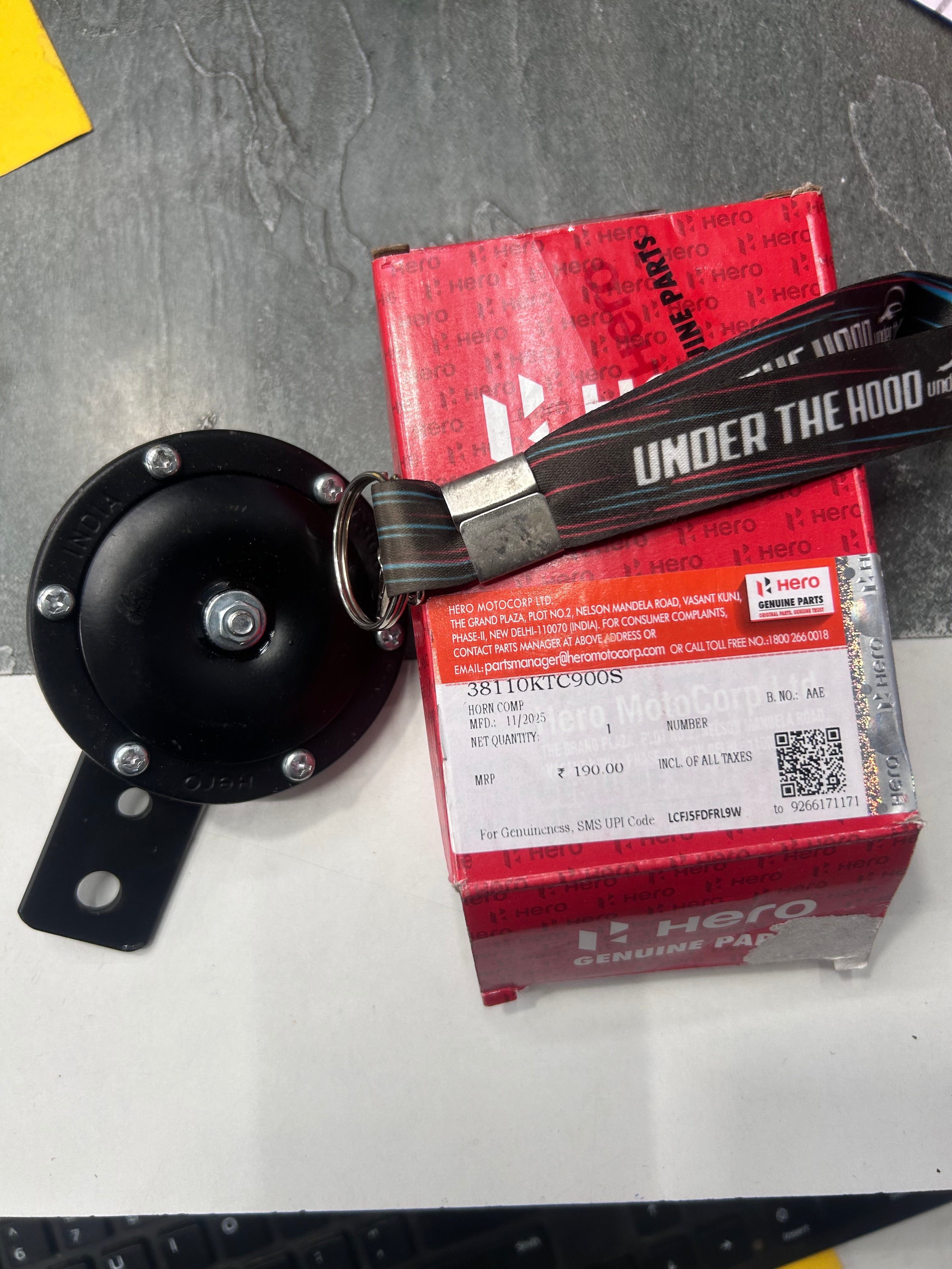 Hero Genuine Horn 38110KTC900S for Splendor+ HF Glamour Super Splendor ...