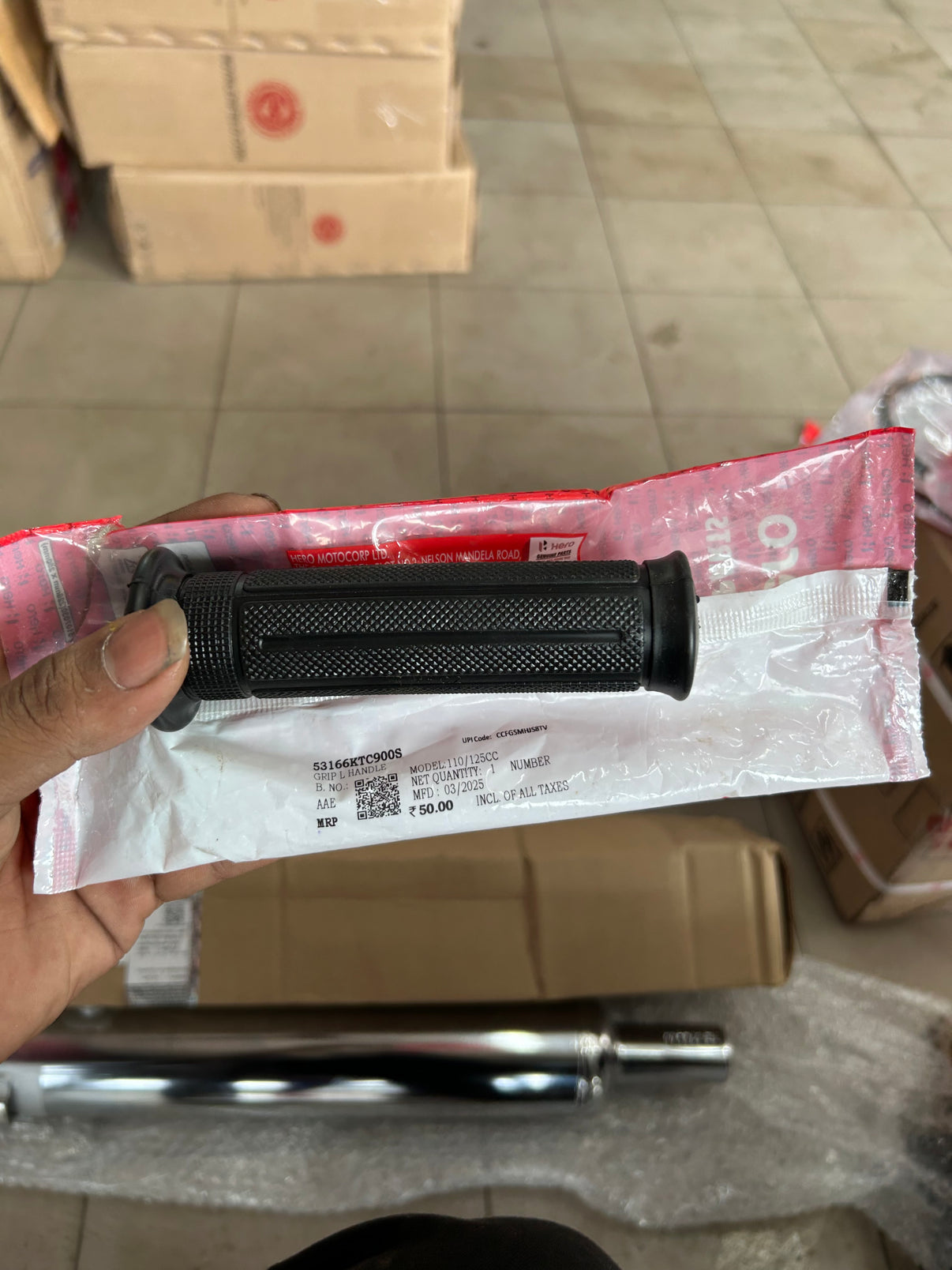 Hero Left Handle Grip 53166KTC900S – OEM Grip Comp L – UNDER THE HOOD