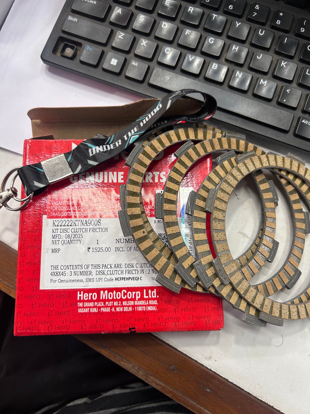 Hero K22222KTNA900S Clutch Friction Kit (4 Plates) – OEM – UNDER THE HOOD
