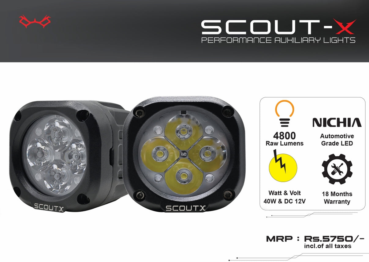 Maddog Scout-X 40W Auxiliary LED Lights (4800 lm) – Pair – UNDER THE HOOD