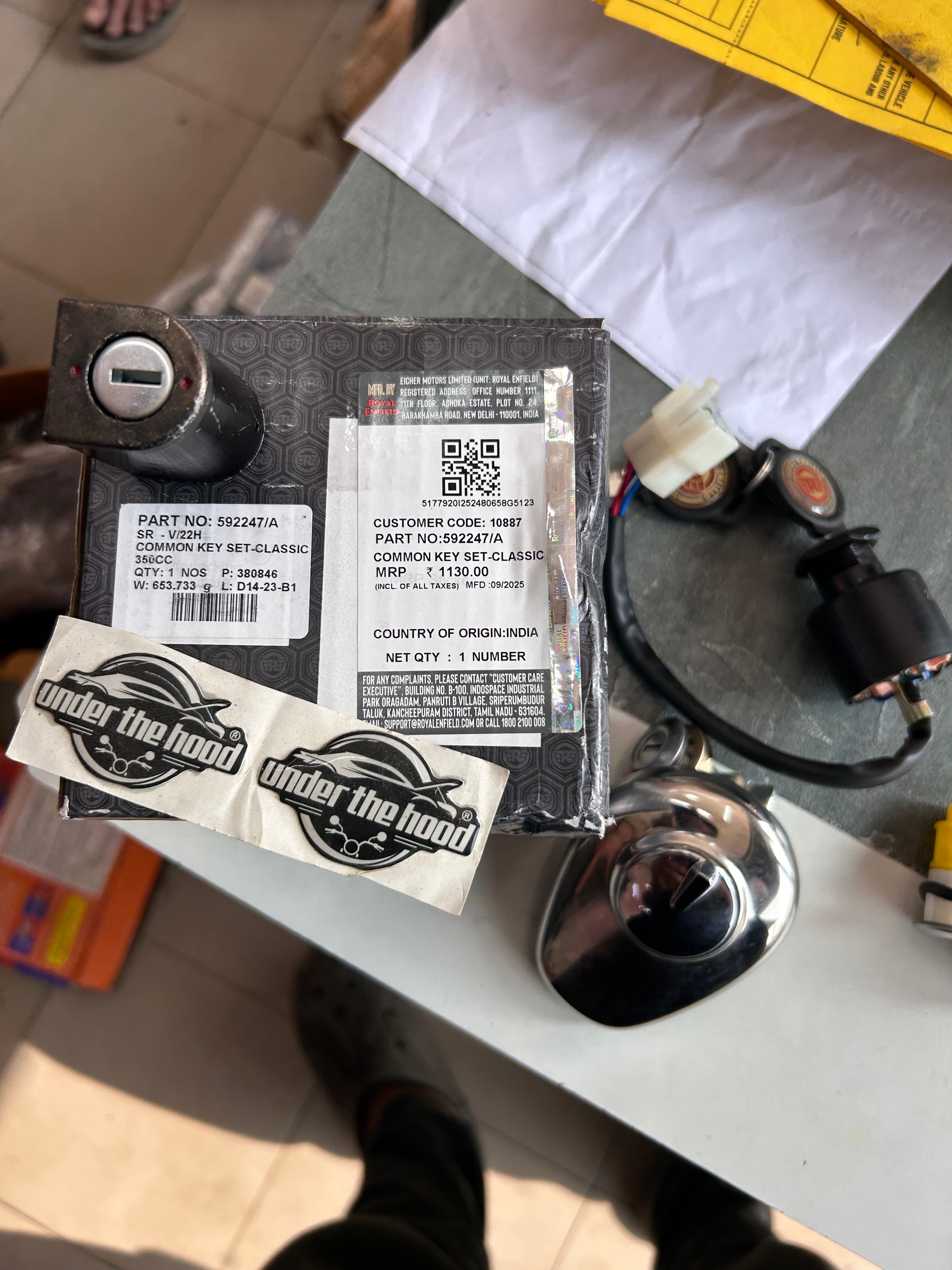 592247/A Common Key Set (4-Wire) – Royal Enfield Classic 350 UCE ...
