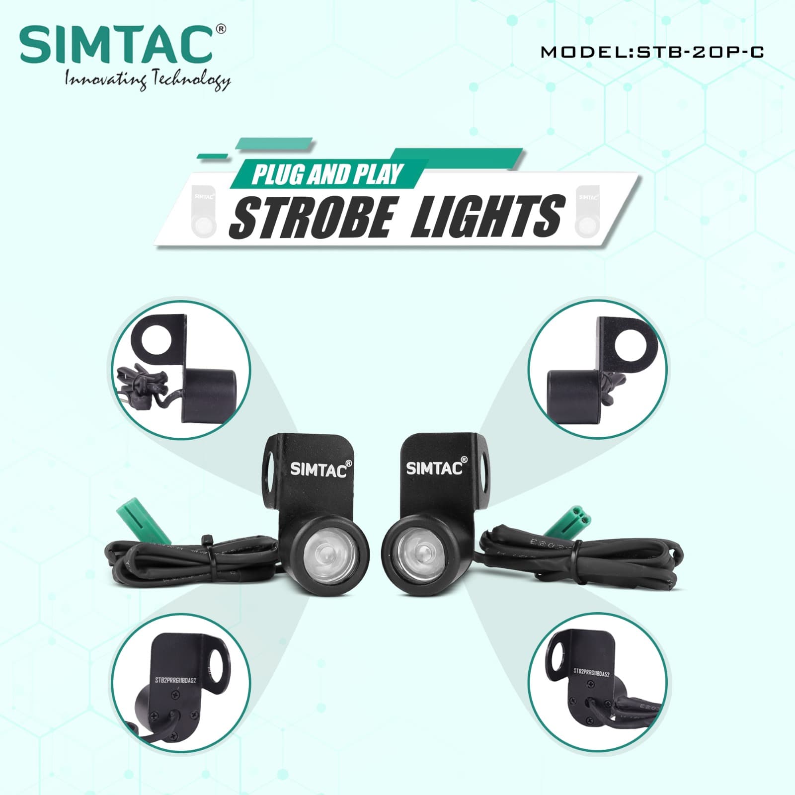 SIMTAC STROBE LIGHTS KIT | FOR BIKES | STB – UNDER THE HOOD