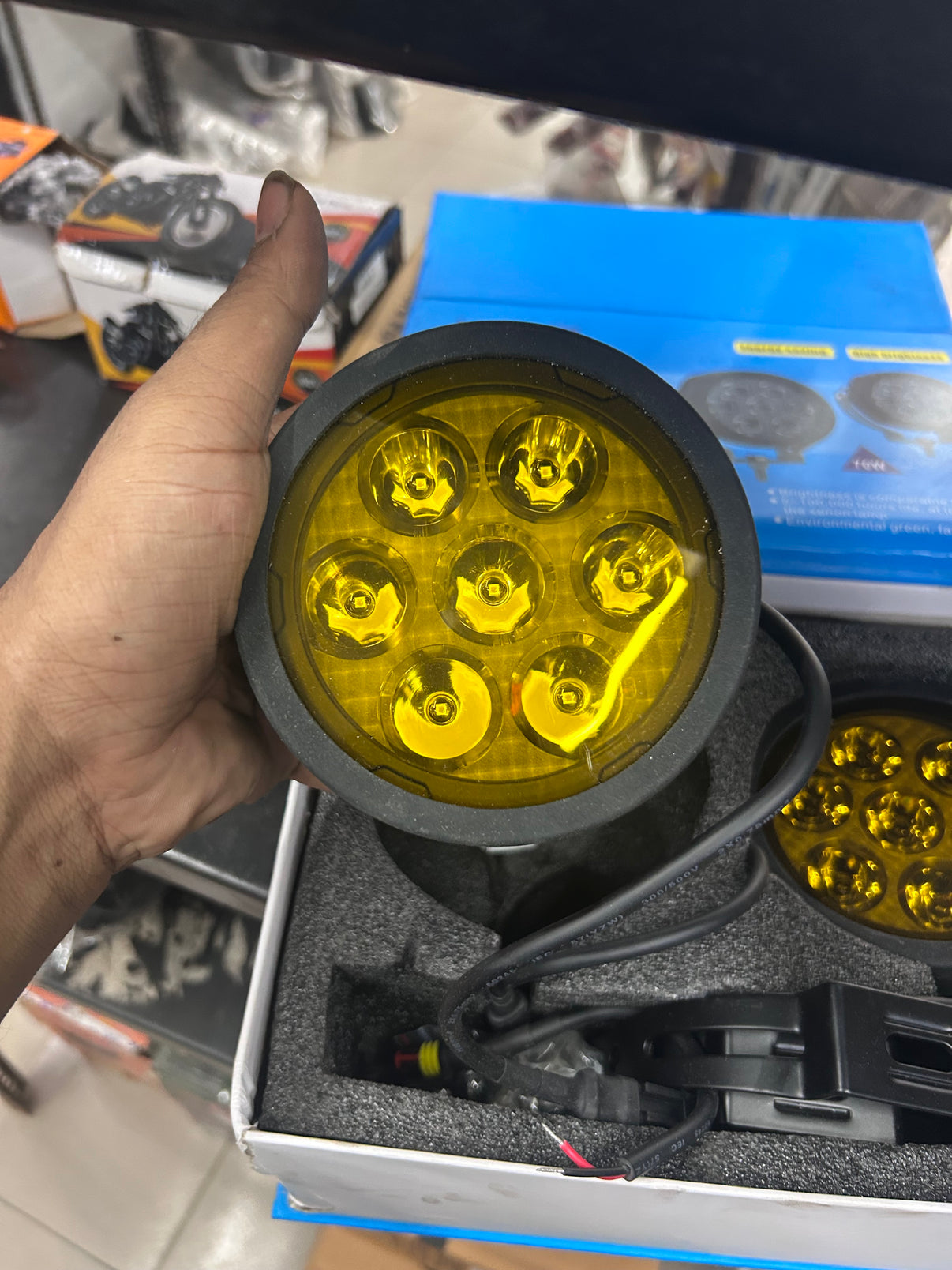 HJG Mini Drive 70W Yellow Fog Lights (Pair) | 9–36V IP68 – UNDER THE HOOD